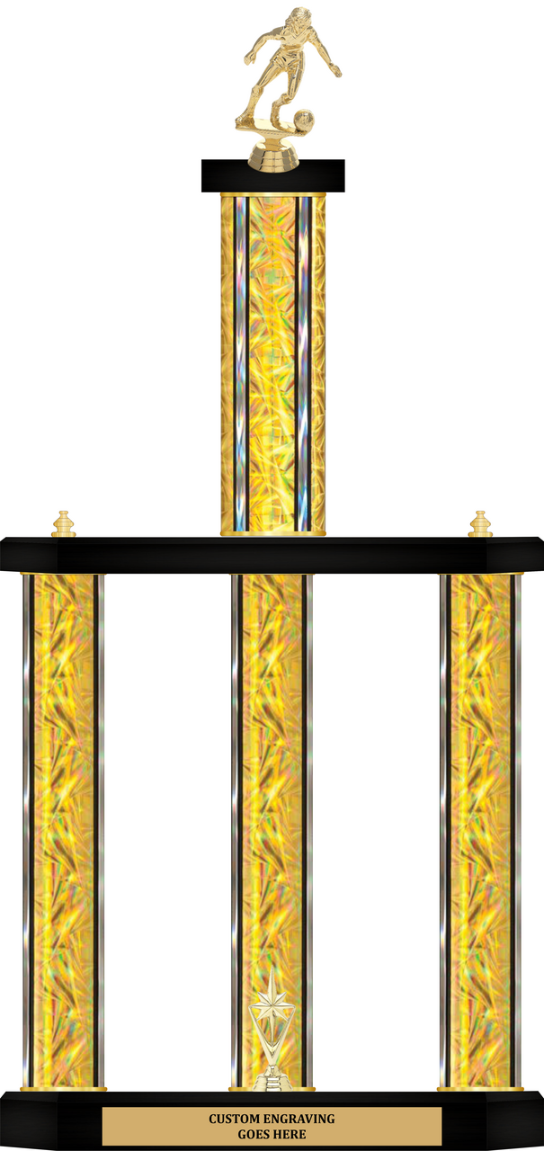 3 column Female Soccer Trophies | Shop Trophy Outlet for Customized Awards