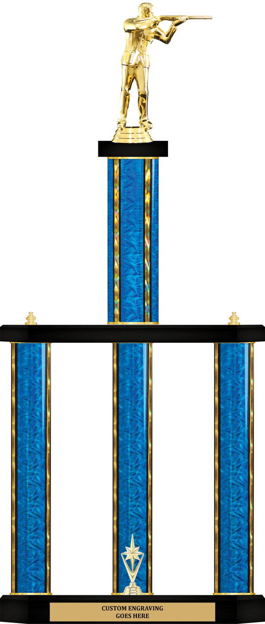 3 column Trapshooting Trophies | Shop Trophy Outlet for Customized Awards
