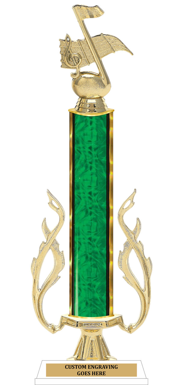 Customizable Single-Column Music Competition Trophy with Riser