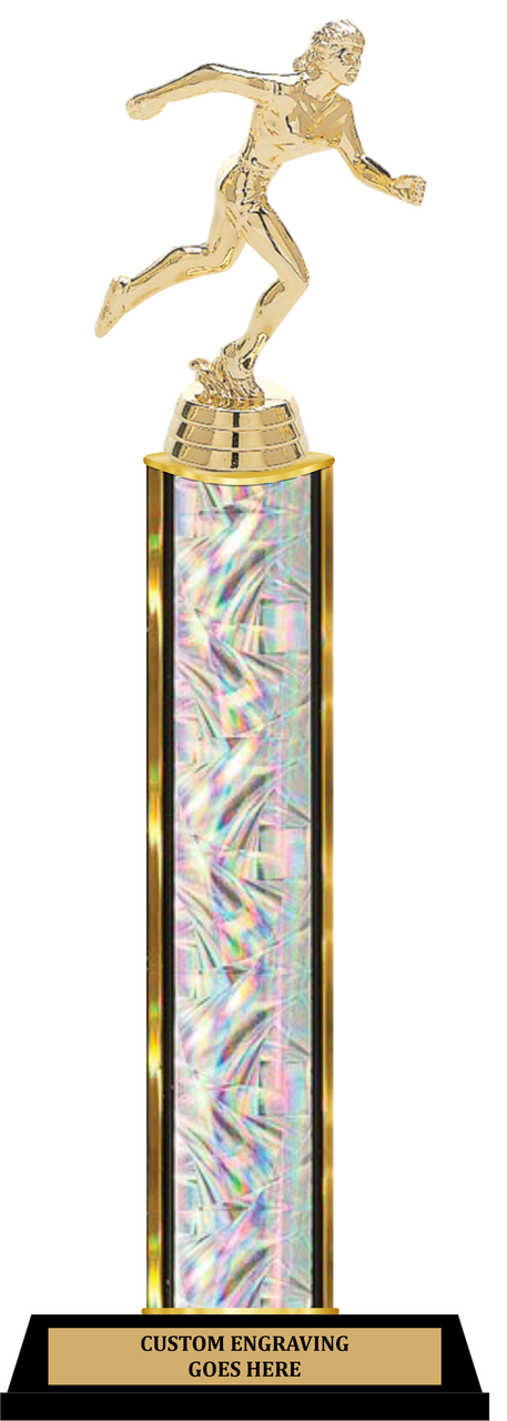 Track Single Column Trophy | Customizable Award in 4 Sizes with Free ...