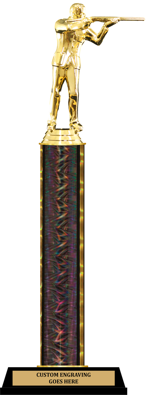 Trapshooting Single Column Trophy | Customizable Award in 4 Sizes with ...