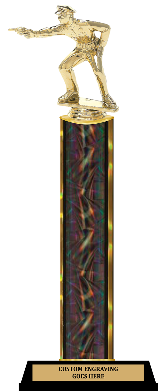 Police Single Column Trophy | Customizable Award in 4 Sizes with Free ...