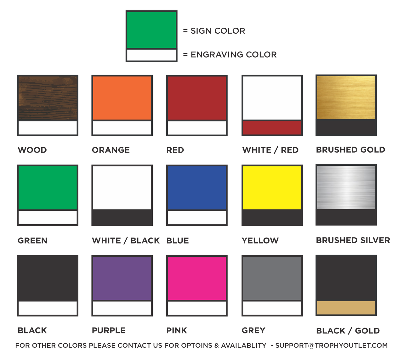 4x8 Plastic Name Plates & Tags | Wall & Building Signs