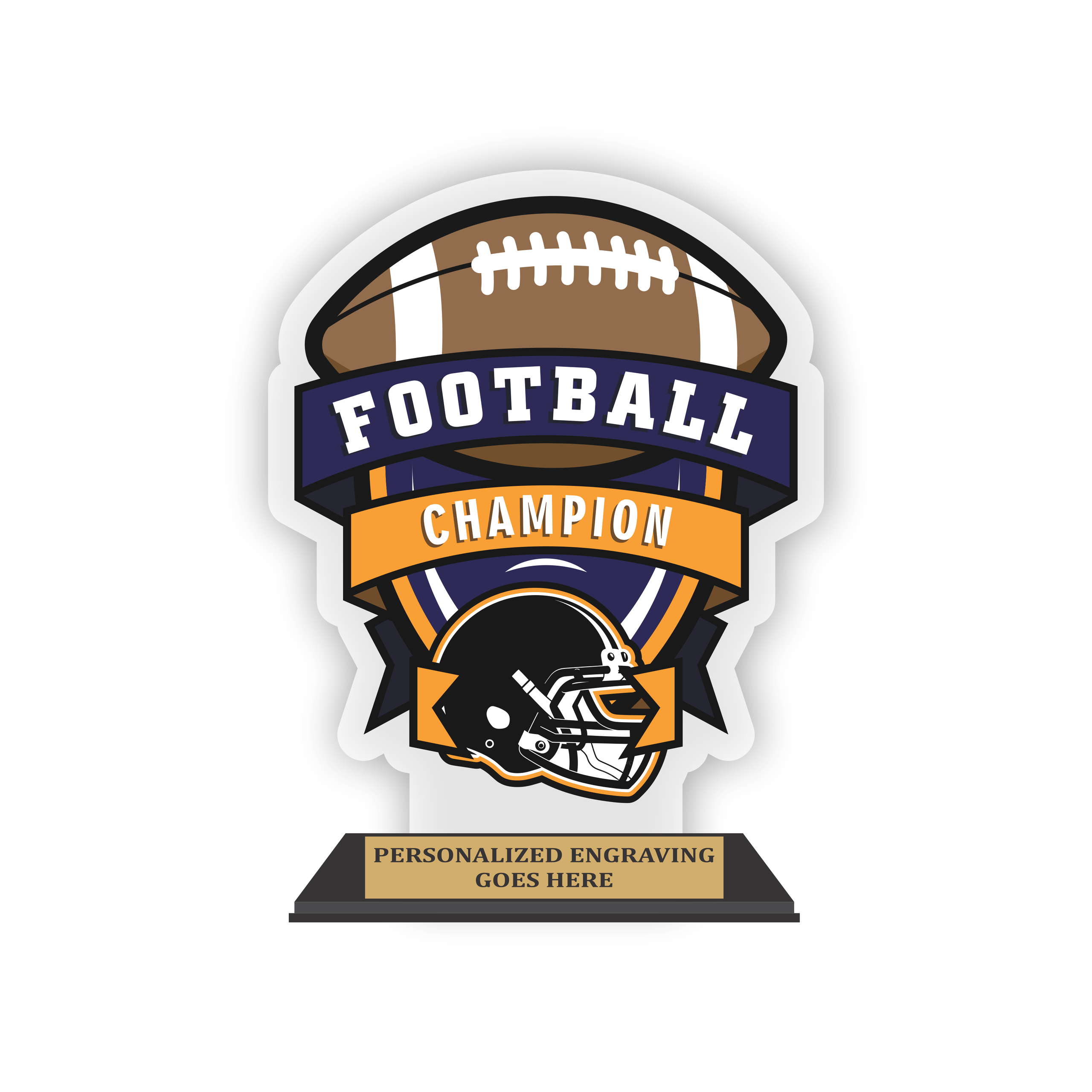 Football Acrylic Awards ~ Free Engraving | Trophy Outlet