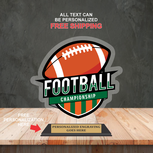 Football Acrylic Award | Perfect for Players and Coaches