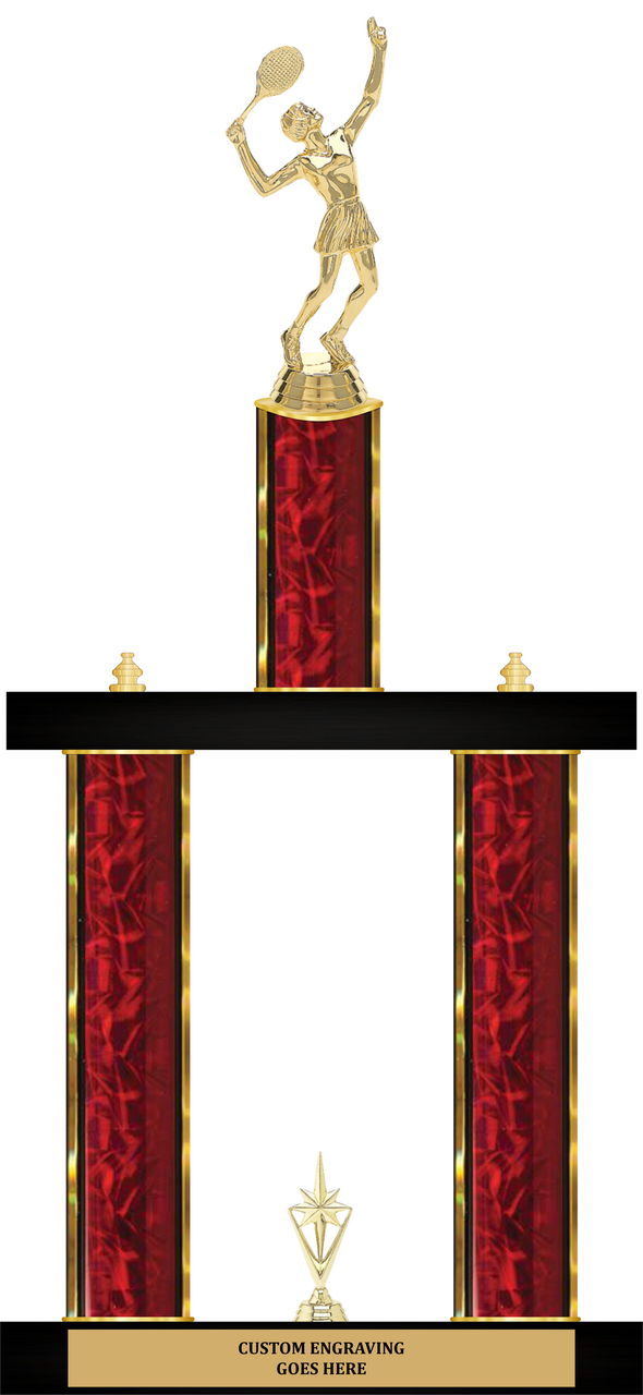 2 Column Tennis Trophy | Design a Truly Unique Award with Trophy Outlet