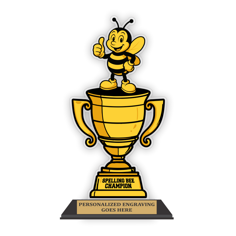 Spelling Bee Acrylic Trophy | Academic Trophy