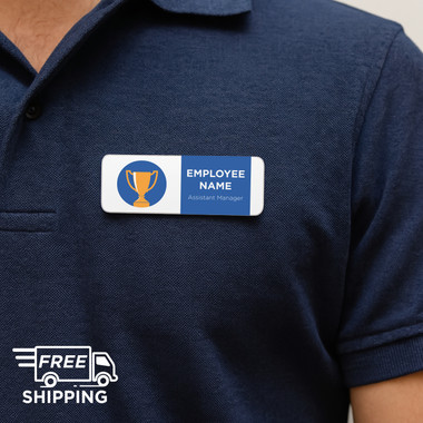 1x3 Full-Color Name Badge | Custom Name Tag