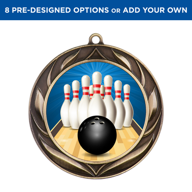 Bowling Wreath Insert Medal | Award for Outstanding Players