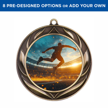 Track Wreath Insert Medal | Elegant Medals for Runners