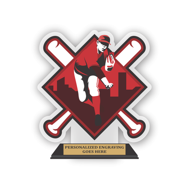 Acrylic Baseball Trophy Award | Personalized Sports Award