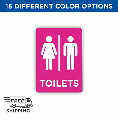 Bathroom Signs – 4x6 Engraved Plastic Restroom Signs (Male, Female, Unisex)
