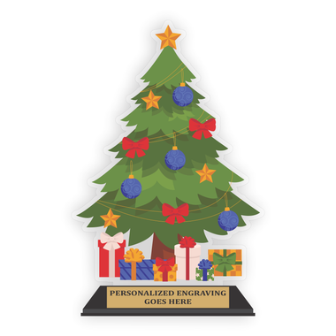 Christmas Tree Acrylic Award– Festive Holiday Award