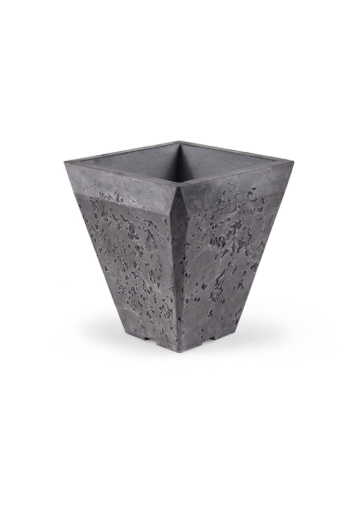 Small Natural Artisan Cast Stone Patio Planter In Natural Finish