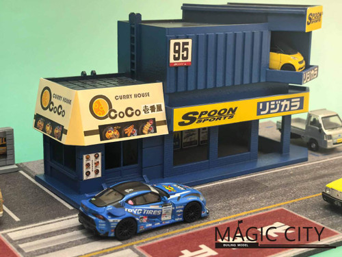 Magic City 1:64 Japanese SPOON Tuning & Omurice Shop Diorama (110092 ...