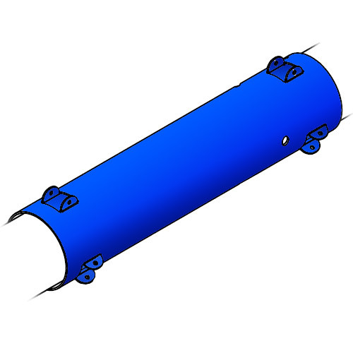 Tapepro/Blue Line Control Tube (Anodized) (BLUE-AT227A)