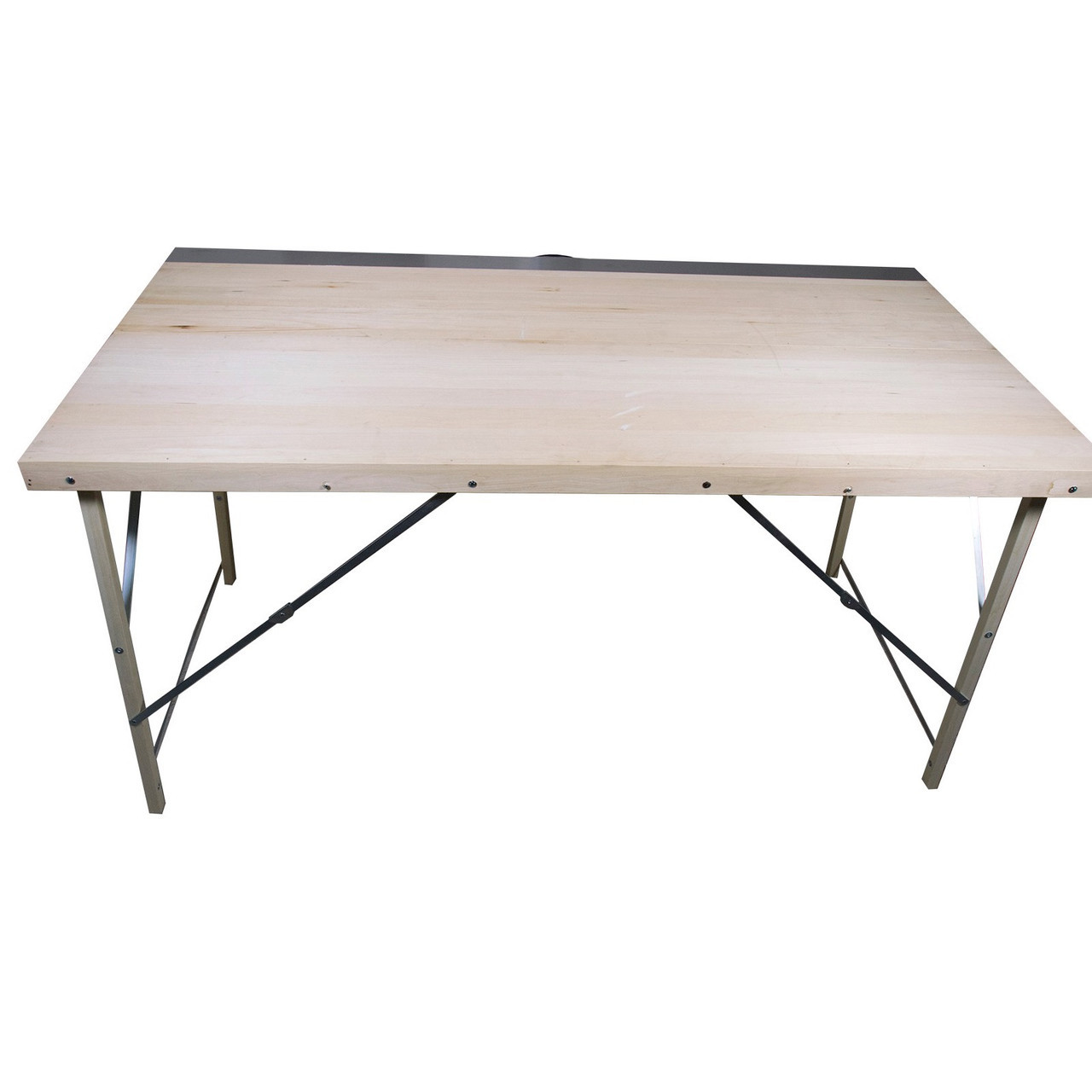 Advance 6'x 32" Folding Paste Table with Aluminum Plate - 16" Closed ...