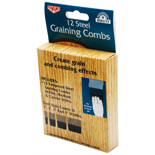 Advance 12-Piece Stainless Steel Graining Comb Set | Walltools.com