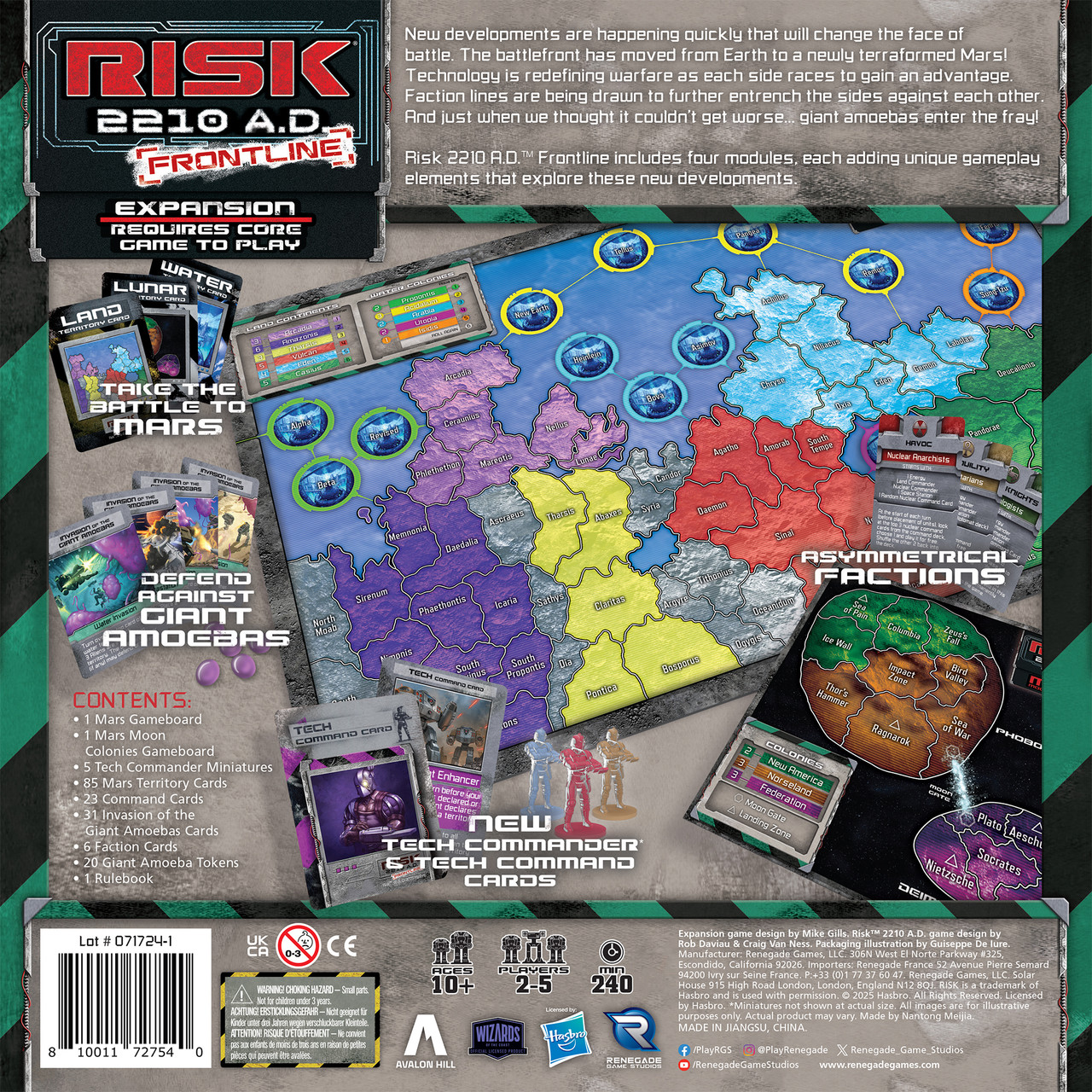 Risk 2210 A.D. Frontline Expansion - Renegade Game Studios - UK