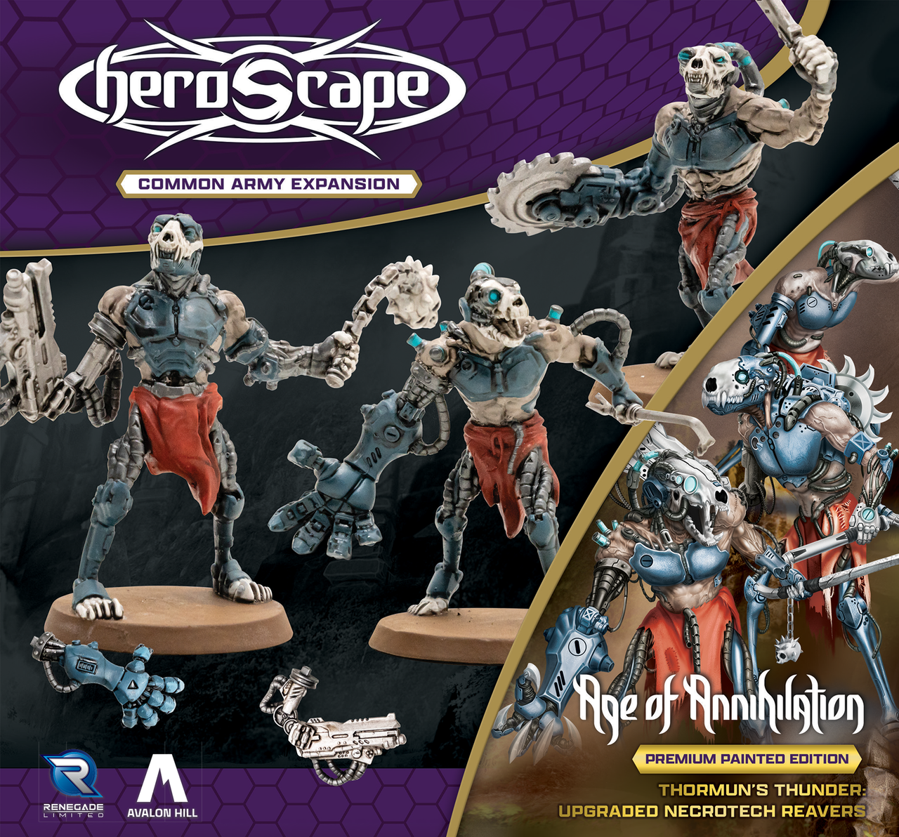 Heroscape: Upgraded Necrotech Reavers Army Expansion Painted