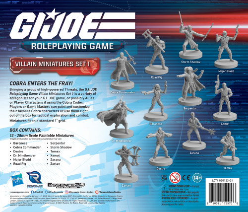 Gi Joe Roleplaying Game Villain Miniatures Set 1