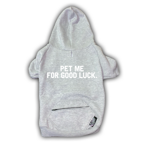 PET ME FOR GOOD LUCK Fleece Dog Zip-Up Hoodie - Urban Suburban Apparel