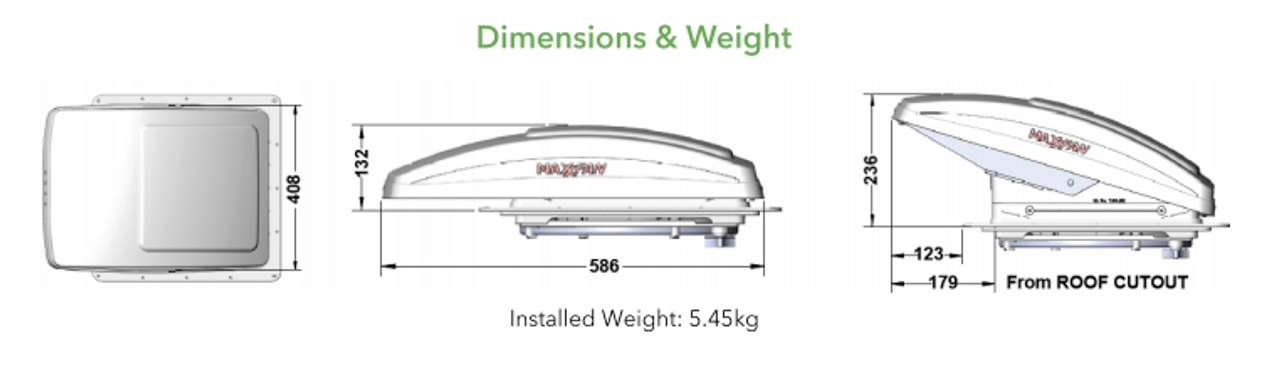 Maxxair MaxxFan Deluxe Remote Control Campervan Caravan Motorhome Roof ...