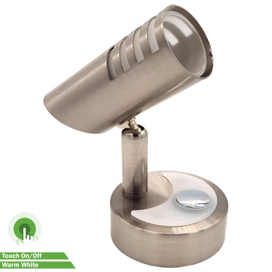 Dimatec Satin Nickel Caravan LED Spotlight with Touch Control