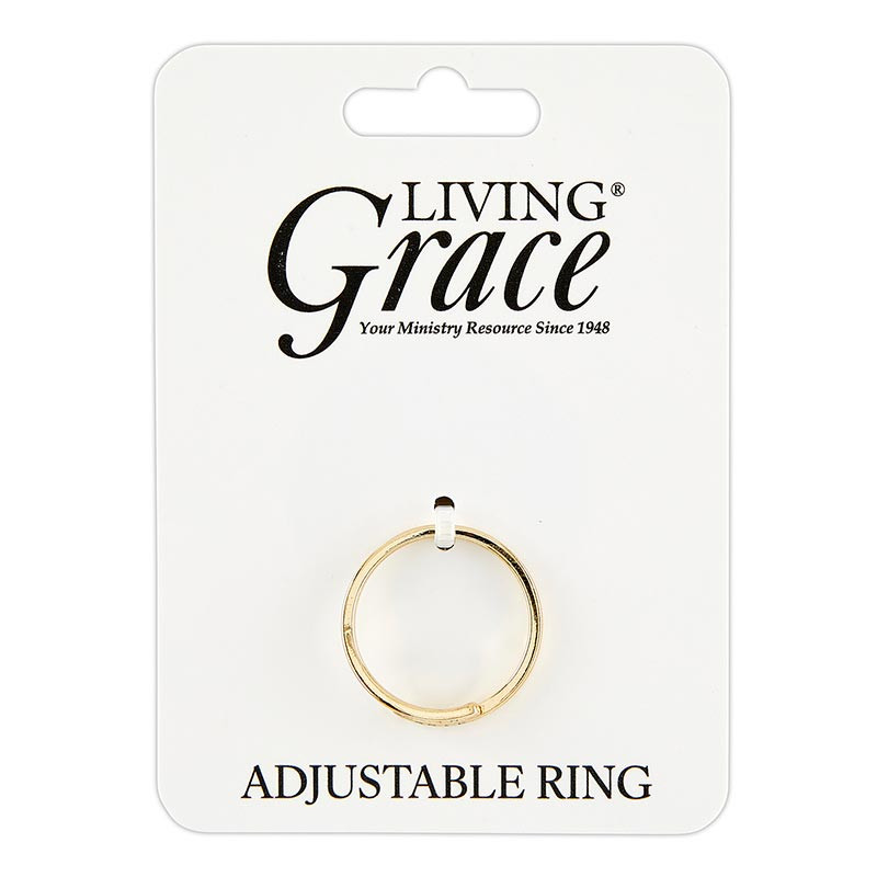 Faith Over Fear Adjustable Gold Ring - 4/pk - [Consumer]Living Grace