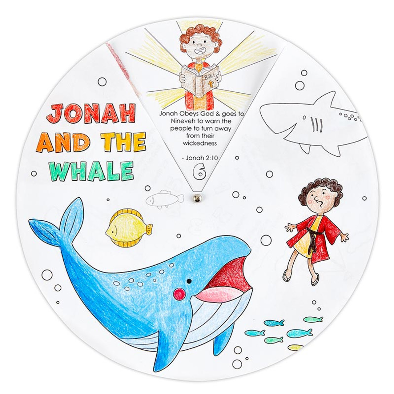 Jonah Bible Story Activities Jonah And The Whale Bible Story Wheel,