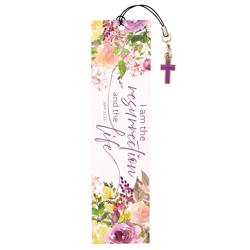 Resurrection & Life Bookmark w/ Charm - 12/pk - [Consumer]Living Grace