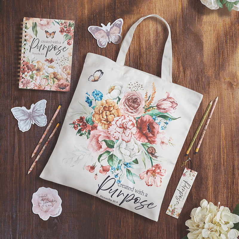 Created With A Purpose Canvas Tote Bag - 4/pk - [Consumer]Living Grace