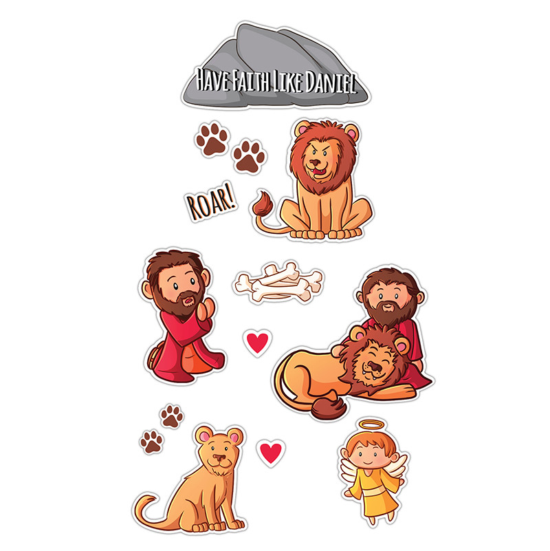 Daniel & The Lion Sticker Sheets - 12/pk - [Consumer]Living Grace