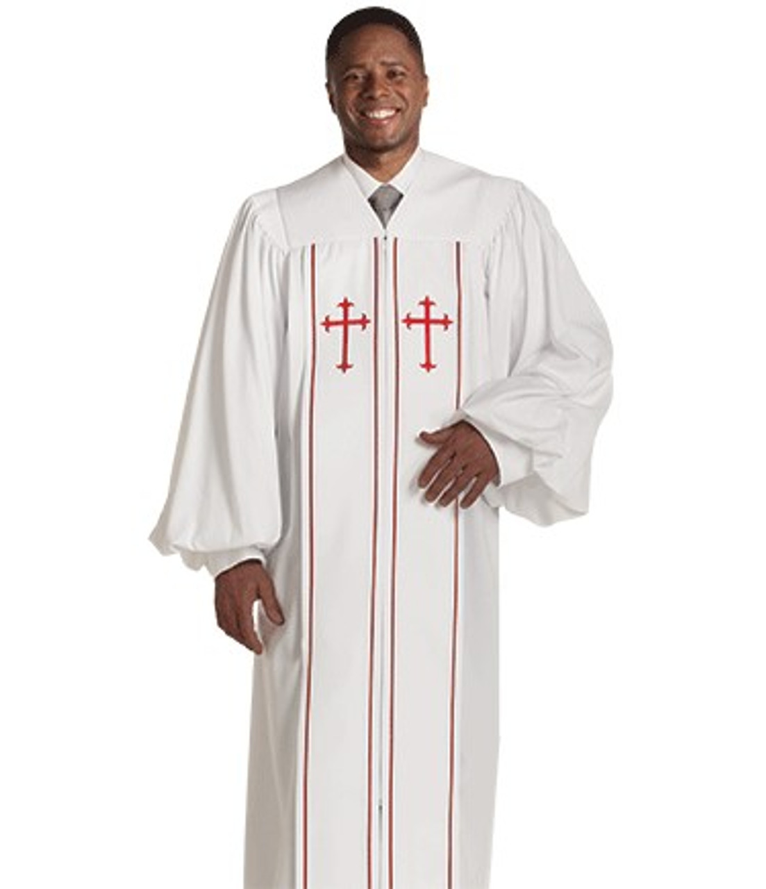 Men's Pulpit Robe Cleric - White Wonder Crepe