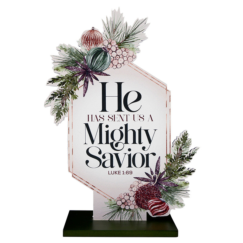 Mighty Savior Printed Wood Sign - 4/pk - [Consumer]Living Grace