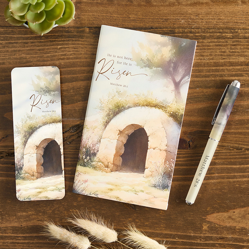 He Is Risen - Matthew 28:6 Travel Journal - 12pk - [Consumer]Living Grace