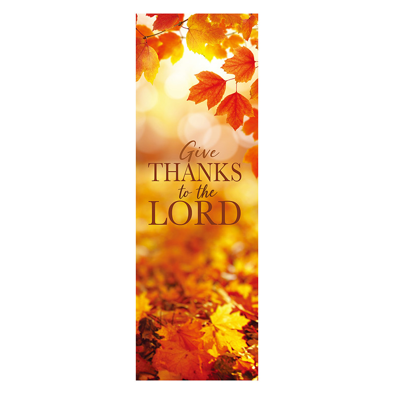 Autumn Give Thanks To The Lord Banner - [Consumer]Living Grace