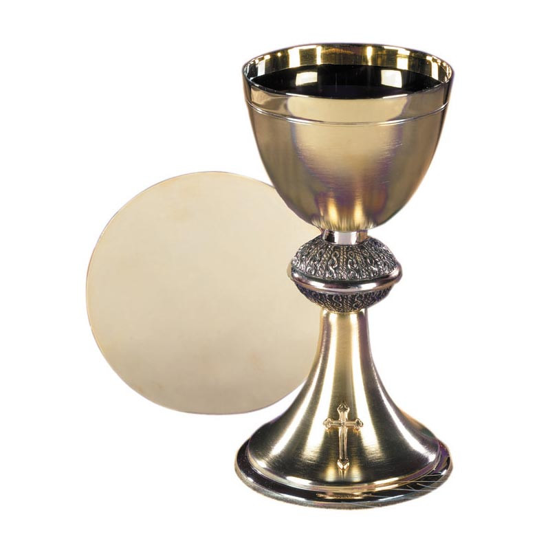 Budded Cross Chalice with Nickel Plated Node with Paten - [Consumer ...