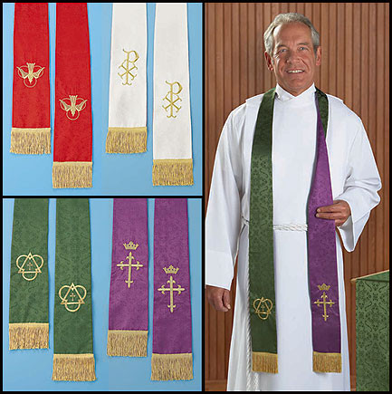 Jacquard Reversible Stoles - Set of 2 - [Consumer]Living Grace