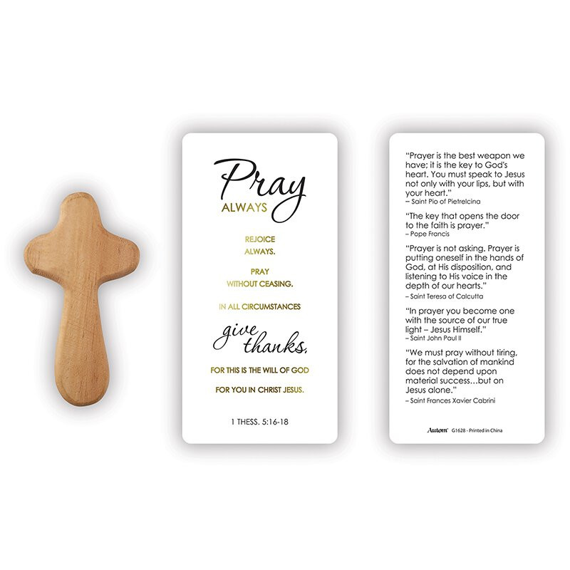 Gray Hand-Held Prayer Cross - 12/pk - Living Grace