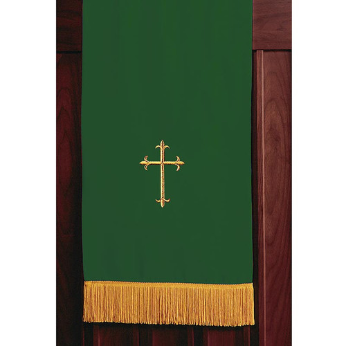 Reversible Fleur-de-Lis Cross Pulpit Scarf - Hunter Green/Purple ...