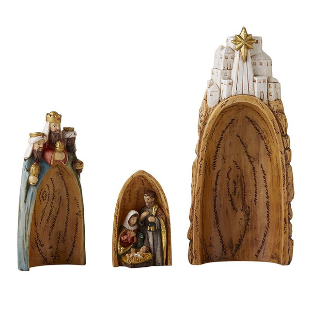 3-pc Nesting Bethlehem Nativity Set - [Consumer]Living Grace