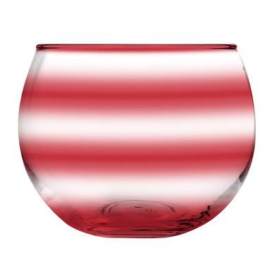 Roly Poly Glass - Red White Stripe