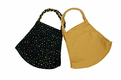Pom Masks - Gold Dots - 2/pk