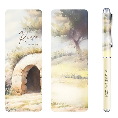 He Is Risen - Matthew 28:6 Pen & Bookmark Set - 12pk - [Consumer]Living ...