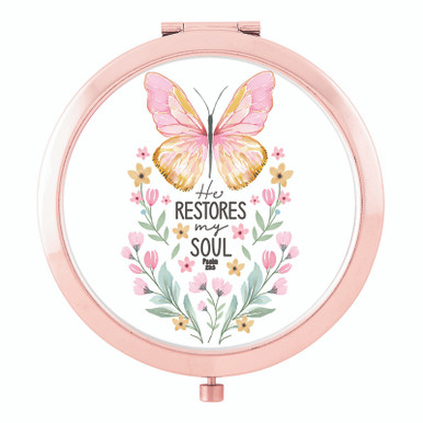 He Restores My Soul Compact Mirror - 8pk - [Consumer]Living Grace