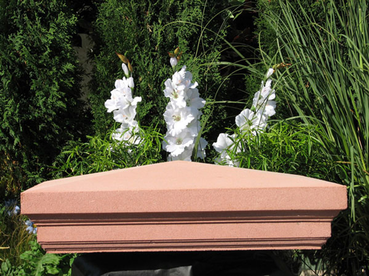 28" Pier Cap - cast stone - five color finishes