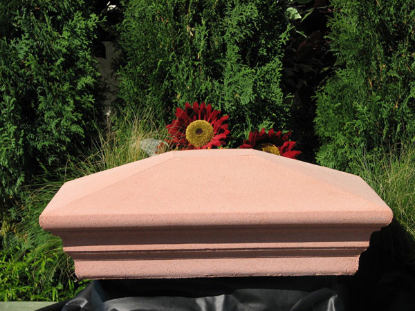 Pier Cap 20" and 24" - cast stone - five color finishes