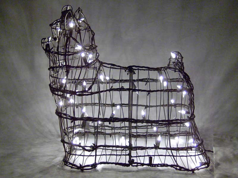 Yorkie Topiary - mossed, frame or lighted