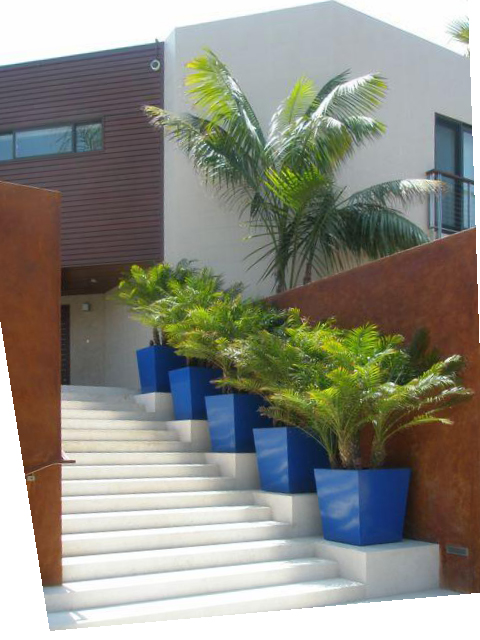 Geo Tapered Square Fiberglass Planters - 11 sizes from small to large